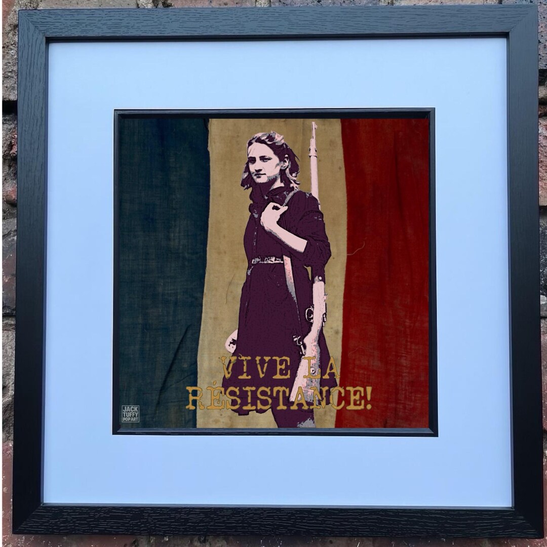 Vive La Résistance! - Vibrant Pop Art Portrait – 8”x8” Framed & Artist ...