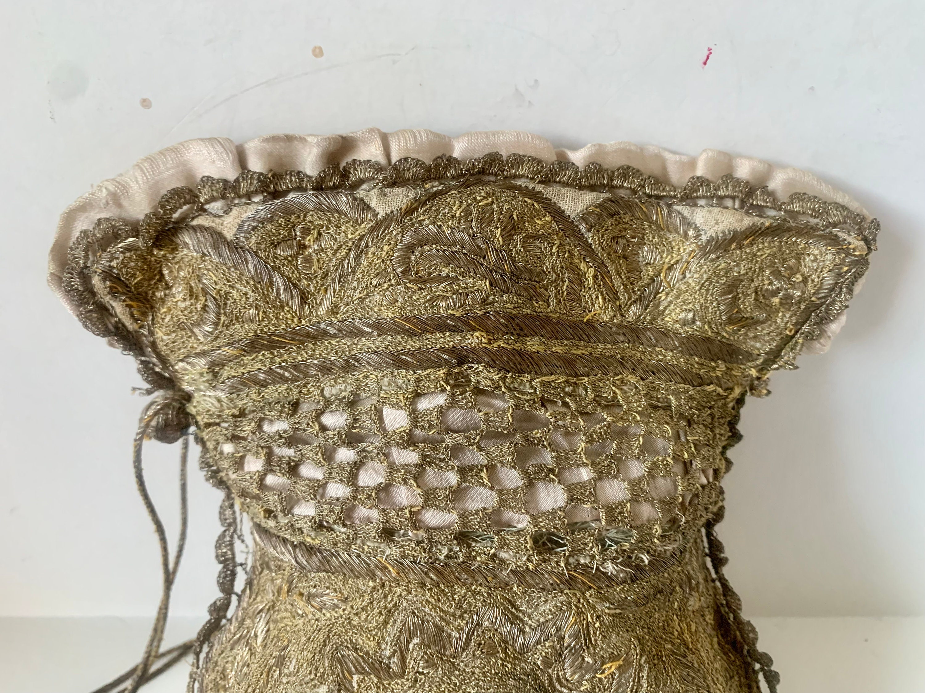 Antique Ottoman Gold Metallic Embroidered Coin Pouch Purse - Etsy
