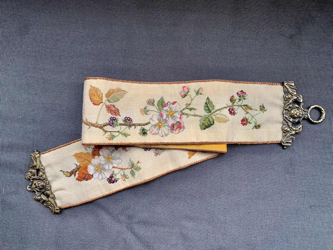 Vintage English Silk Needlepoint Embroidered Wall Hanging - Etsy