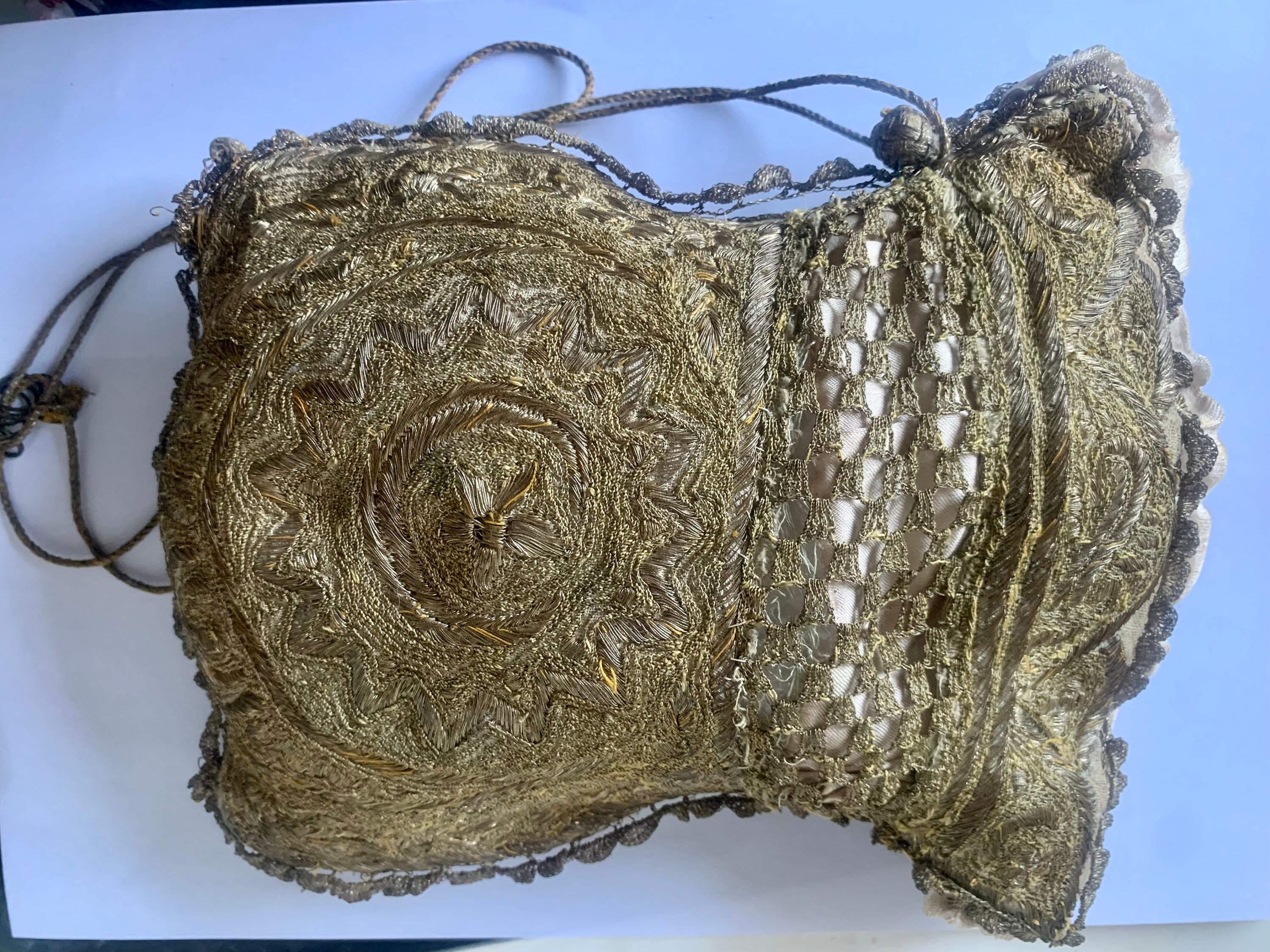 Antique Ottoman Gold Metallic Embroidered Coin Pouch Purse - Etsy