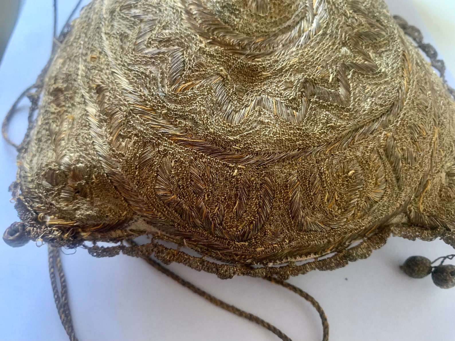 Antique Ottoman Gold Metallic Embroidered Coin Pouch Purse - Etsy