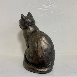 Vintage Cold Bronze Cat Statue - Etsy