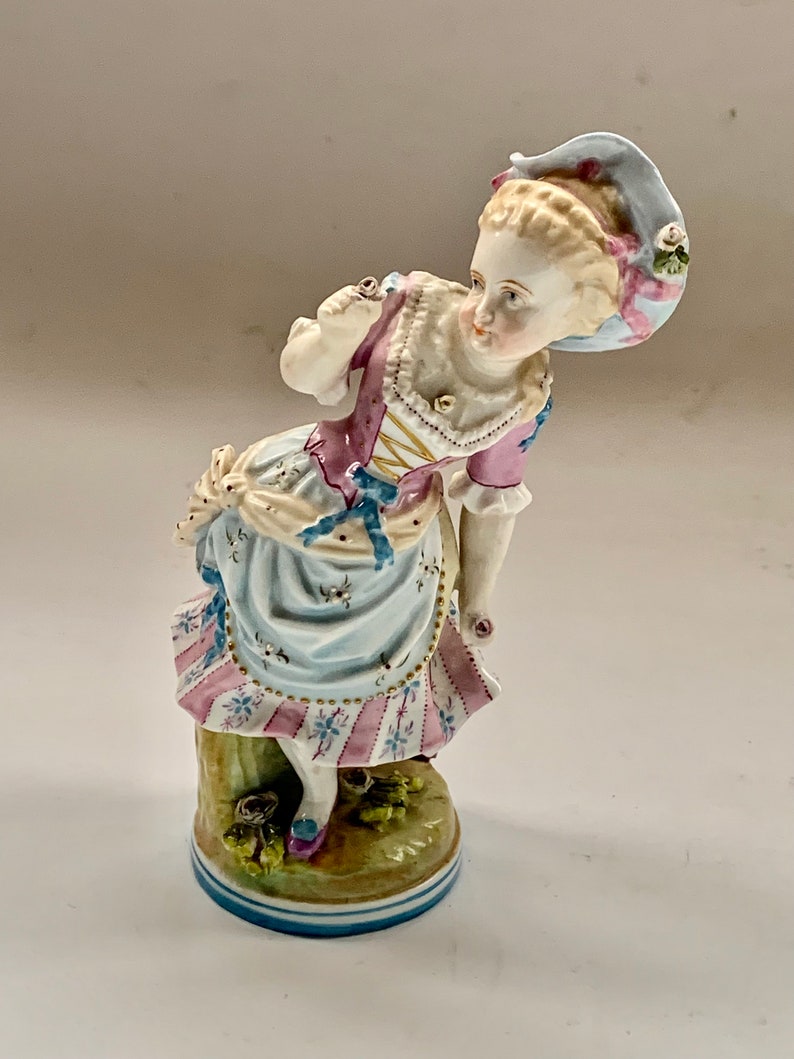 Antique French Porcelain Hand Painted Figurine - Etsy