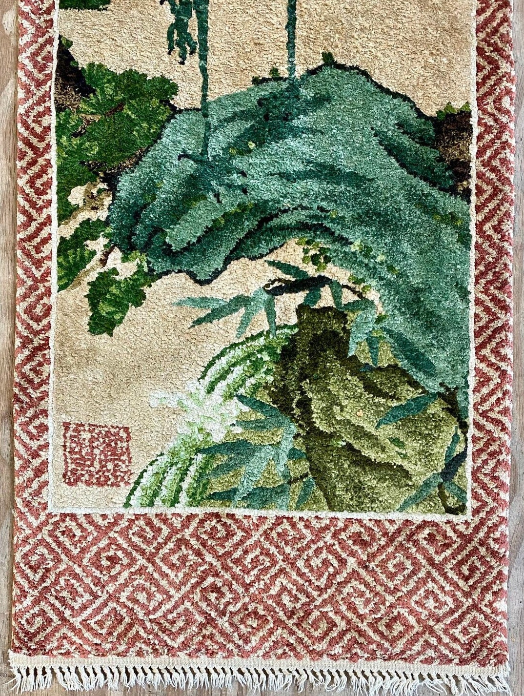 Vintage Chinese Silk Woven Pictorial Long Runner Rug Signed - Etsy