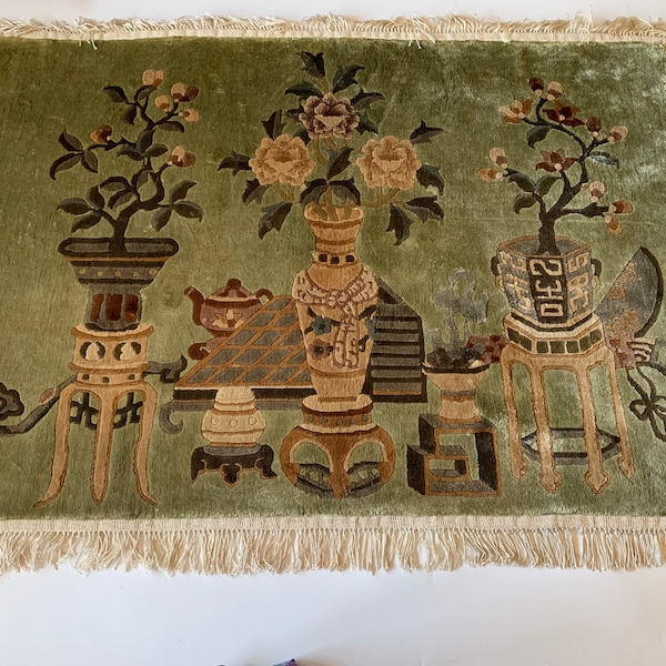 Pictorial Chinese Rug - Etsy UK