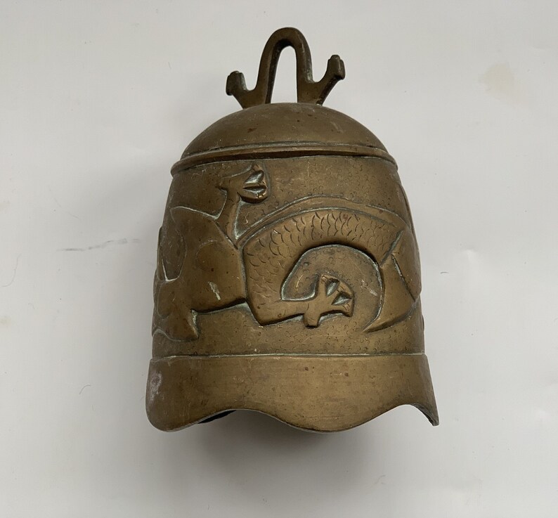 Antique Chinese Bronze Gong Dragon Temple Bell - Etsy