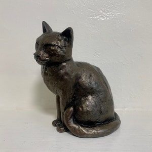 Vintage Cold Bronze Cat Statue - Etsy