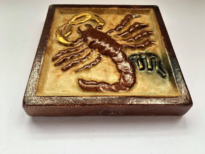 Arts & Crafts Studio Ceramic Pottery Painted Scorpion Tile - Etsy