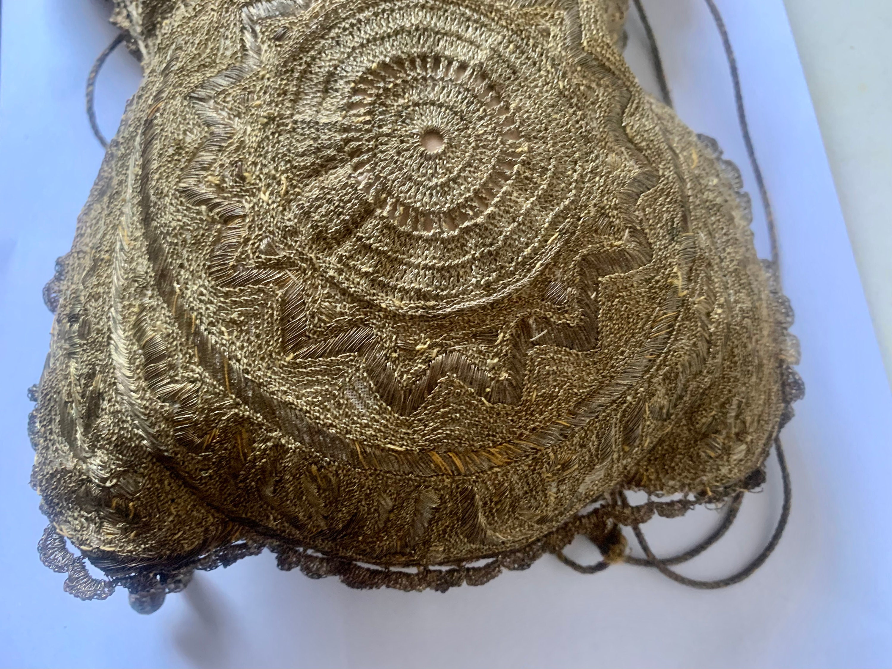 Antique Ottoman Gold Metallic Embroidered Coin Pouch Purse - Etsy