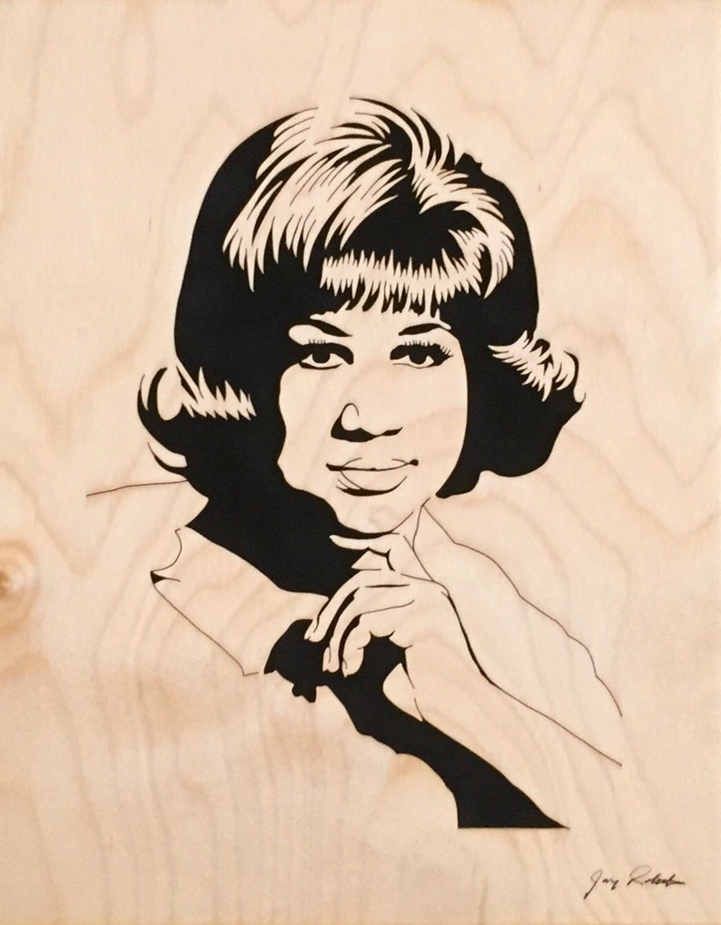 Aretha Franklin Portrait, respect Portrait by Jay Roberts, Motown Art ...