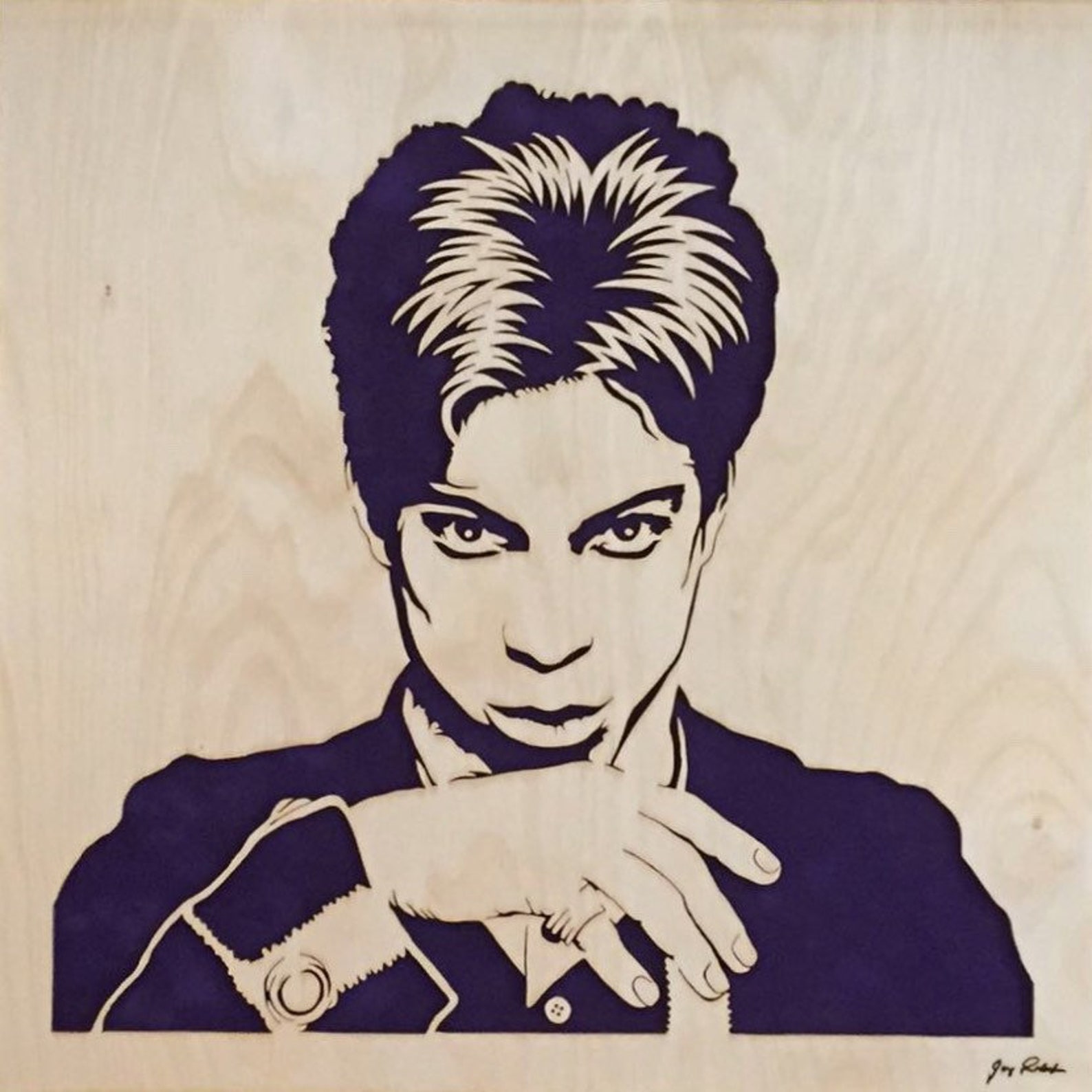 Prince musical Genius Portrait Wood Cut Art Tribute to Prince Rogers ...