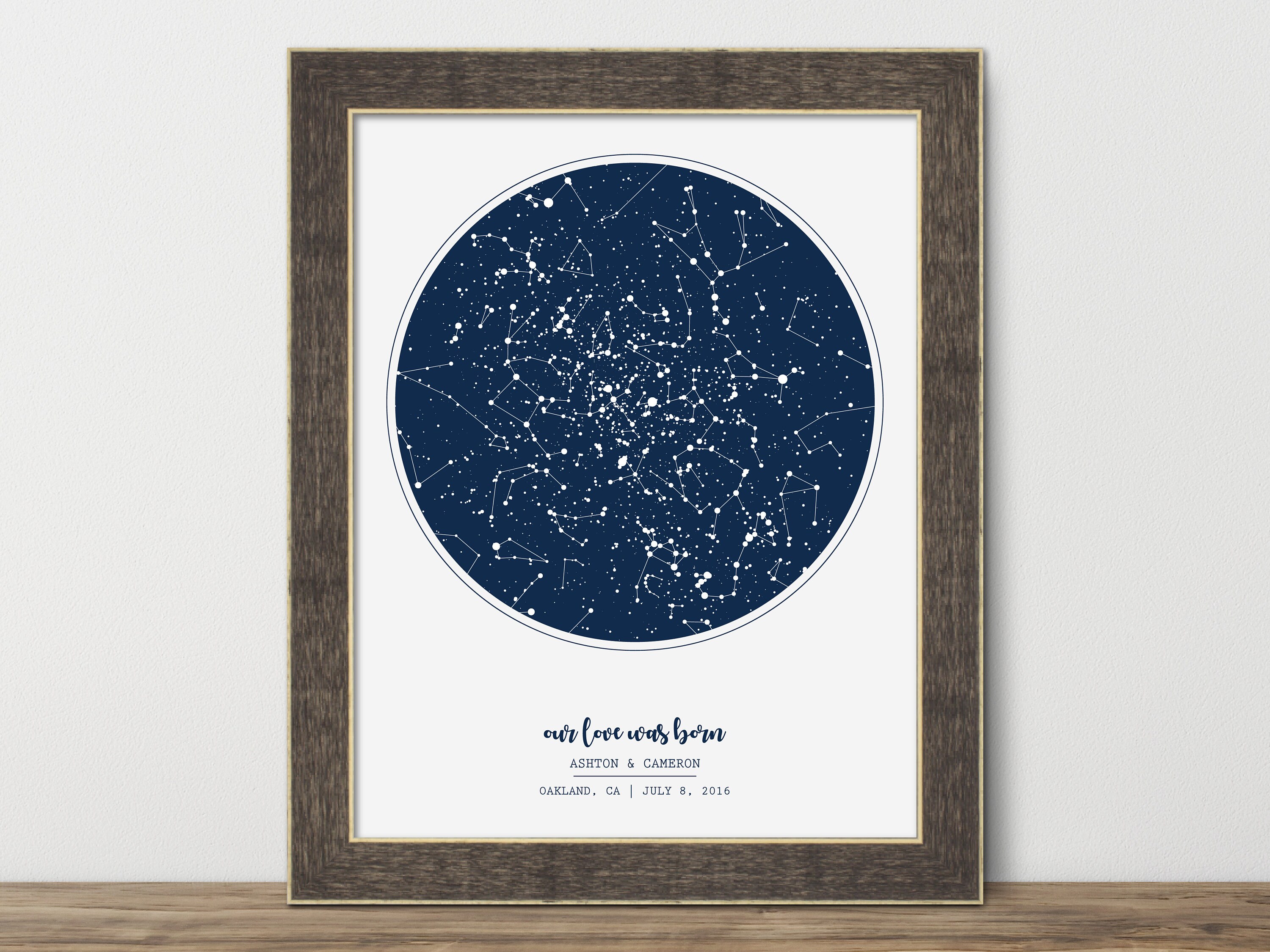 1 Location Star Map Constellation Chart Night Sky Our Love | Etsy
