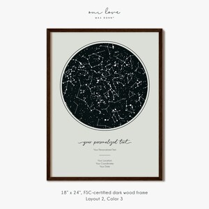 Custom Star Map for Birthday - Star Map Baby Birth Date - Night Sky the ...