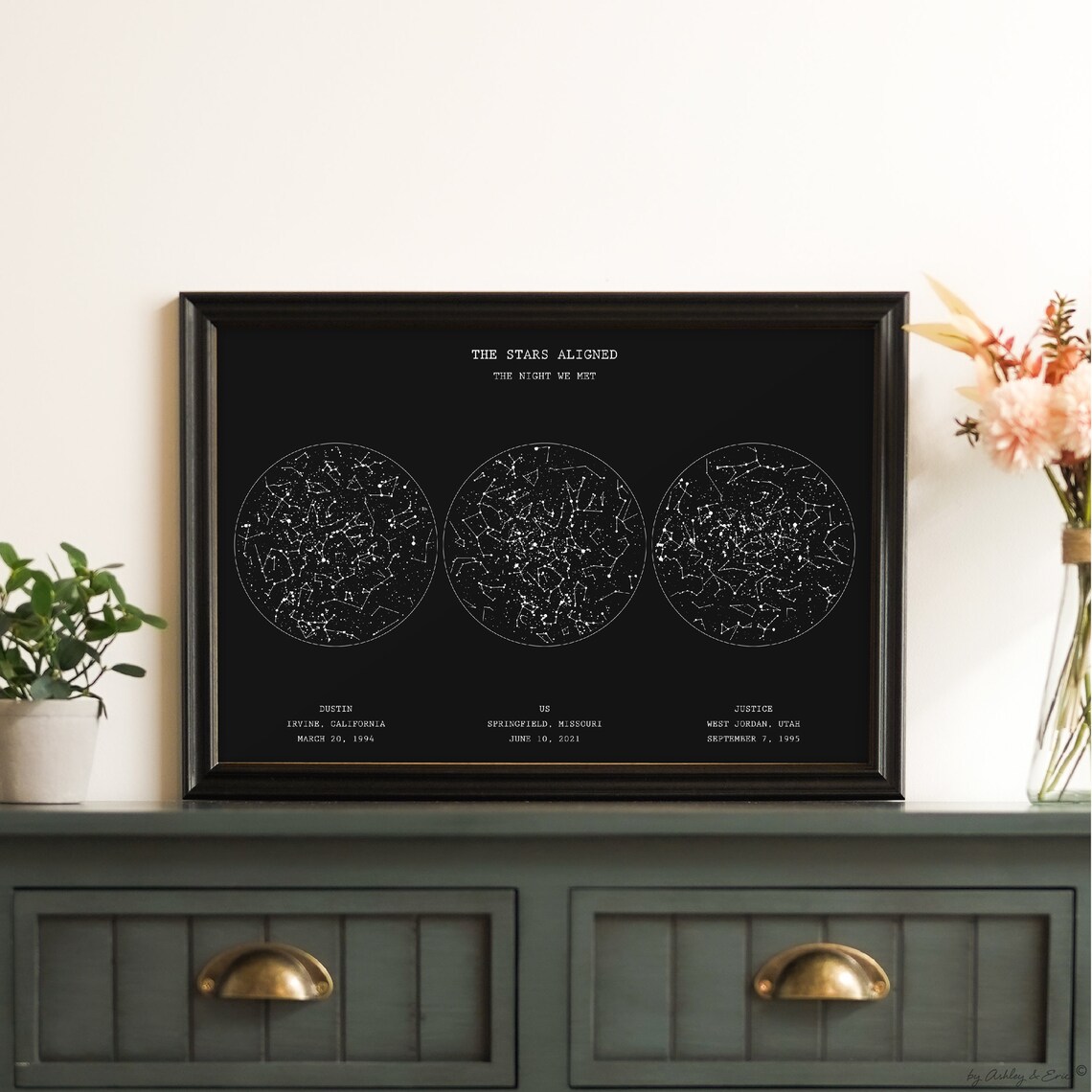 Constellation Wedding Gift Personalized Star Map Framed - Etsy