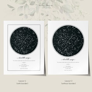 Custom Star Map for Birthday - Star Map Baby Birth Date - Night Sky the ...