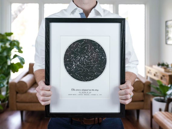 Digital Star Map by Date Printable JPG File Celestial - Etsy