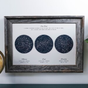 Digital 3 Night Sky Star Map Printable JPG File Mothers Day - Etsy