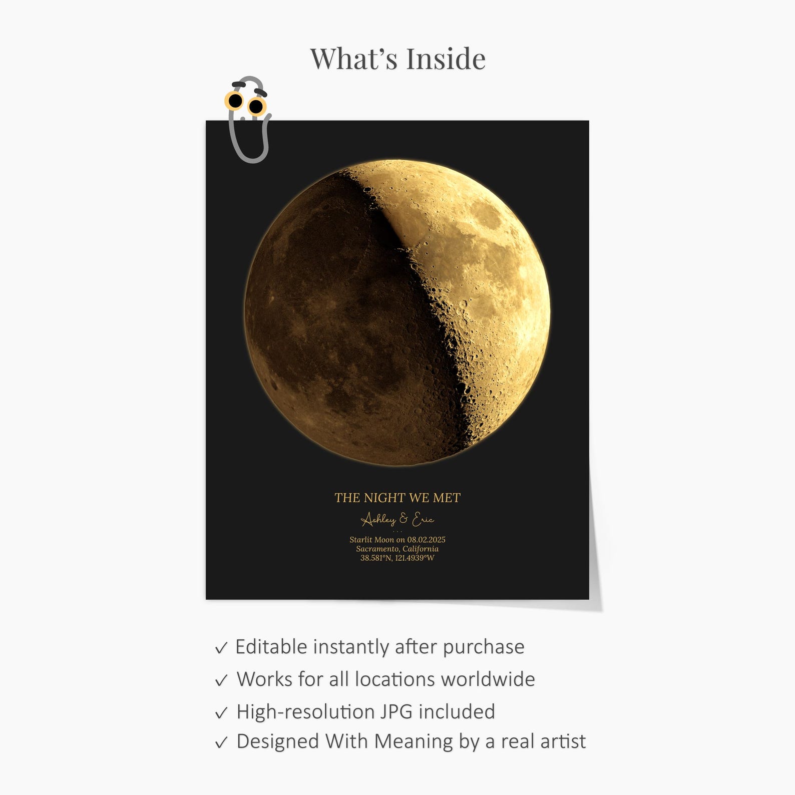 Personalized Moon Phase Print | Custom Lunar Artwork for Birthday ...