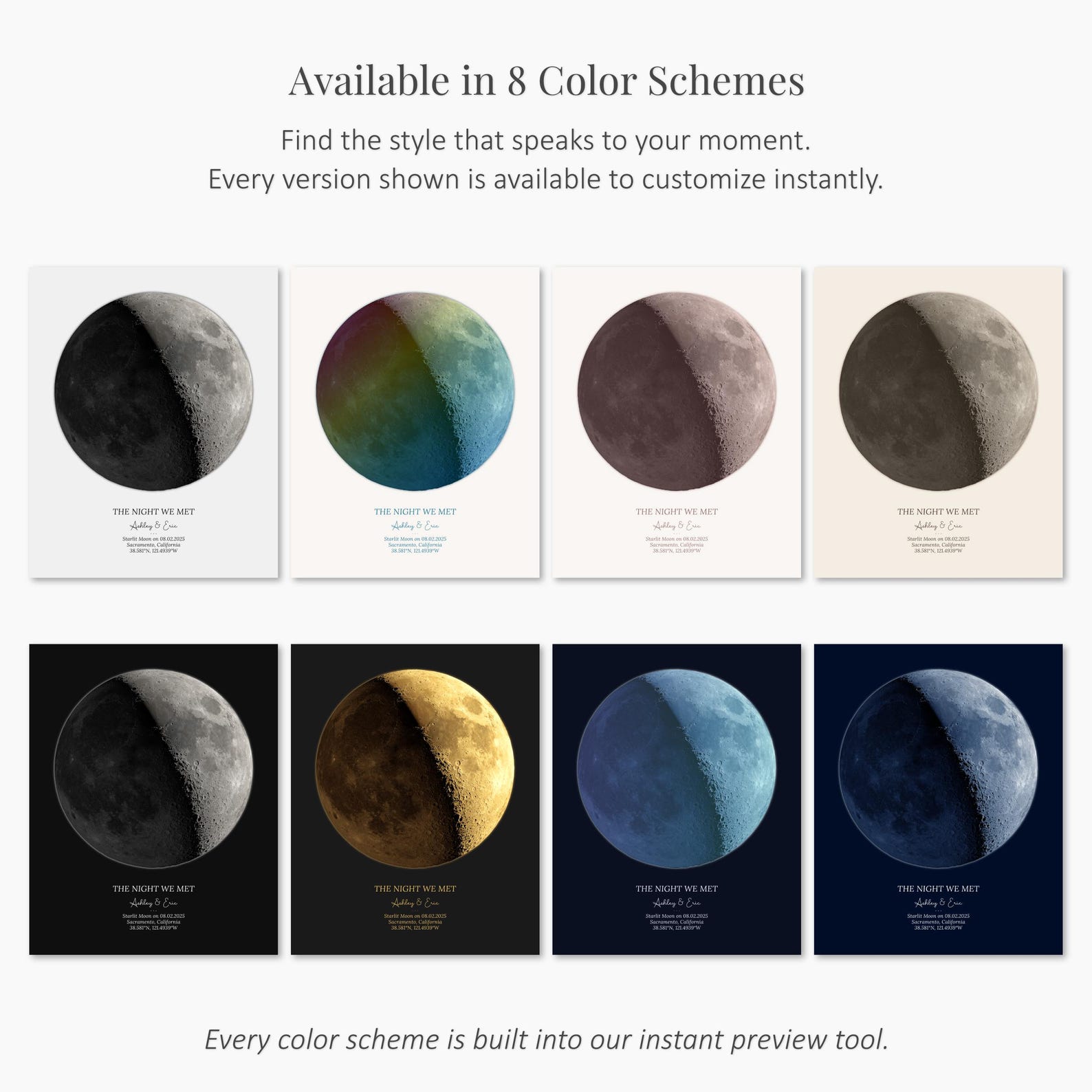 Personalized Moon Phase Print | Custom Lunar Artwork for Birthday ...