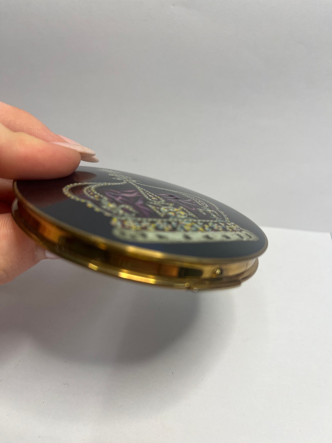 Vintage Stratton Queen Elizabeth II Coronation corona Powder Compact ...