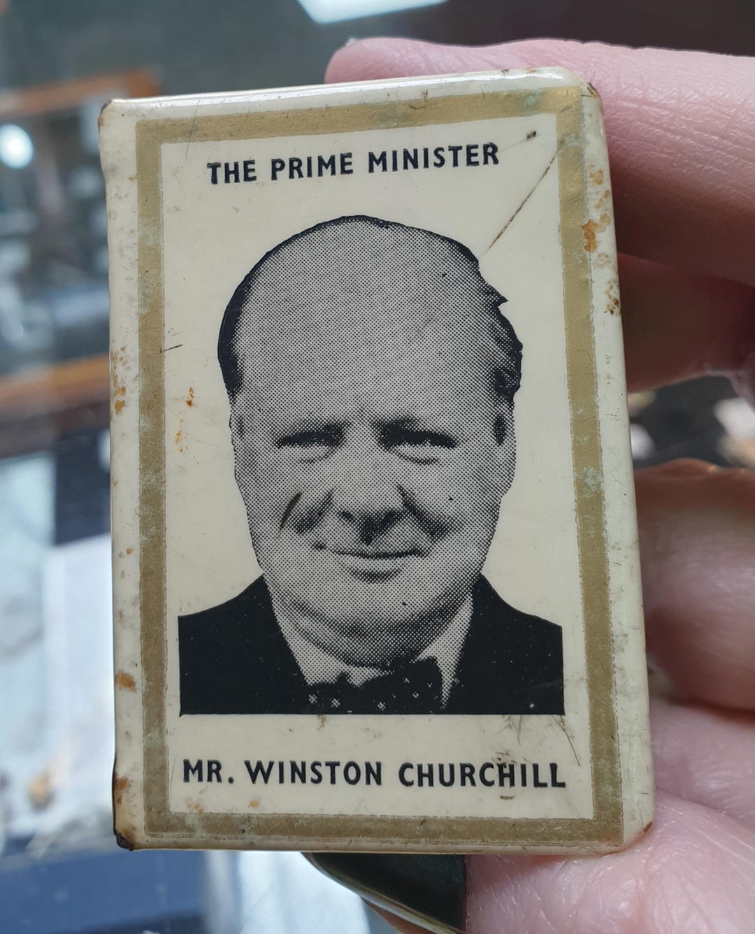 WWII Churchill Matchbox Cover - Vintage Pioneer Box Included - Etsy