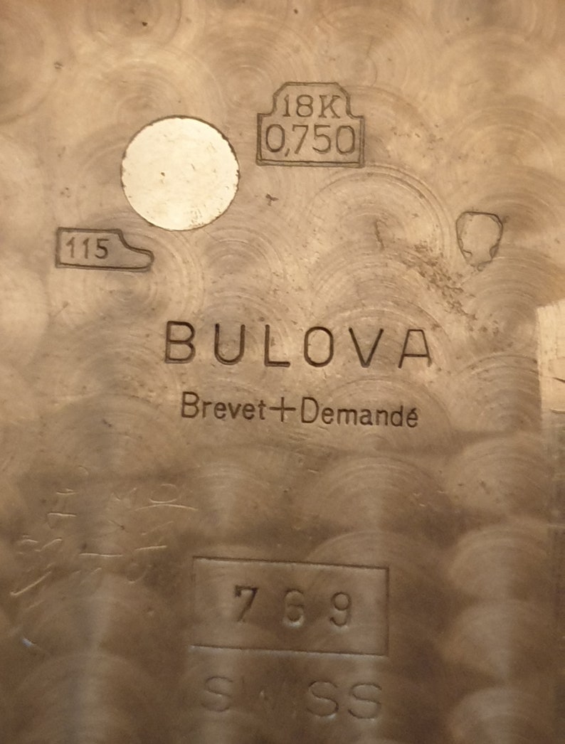 Vintage Bulova Accutron Watch With Solid 18ct .750 Gold Case and 2183 ...