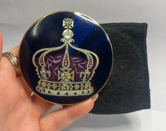 Vintage Stratton Queen Elizabeth II Coronation "corona" Powder Compact ...