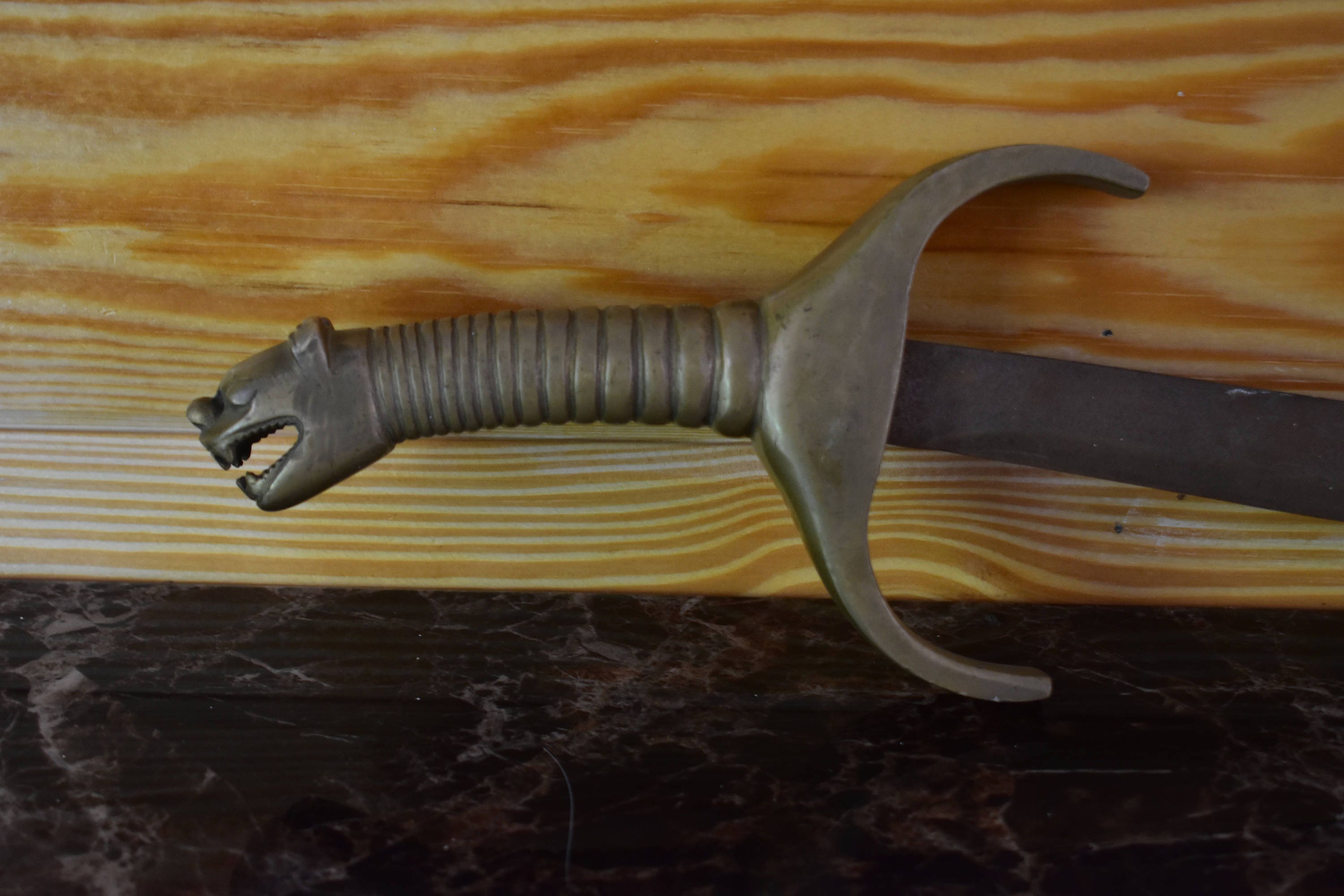 Vintage Brass Sword | Etsy