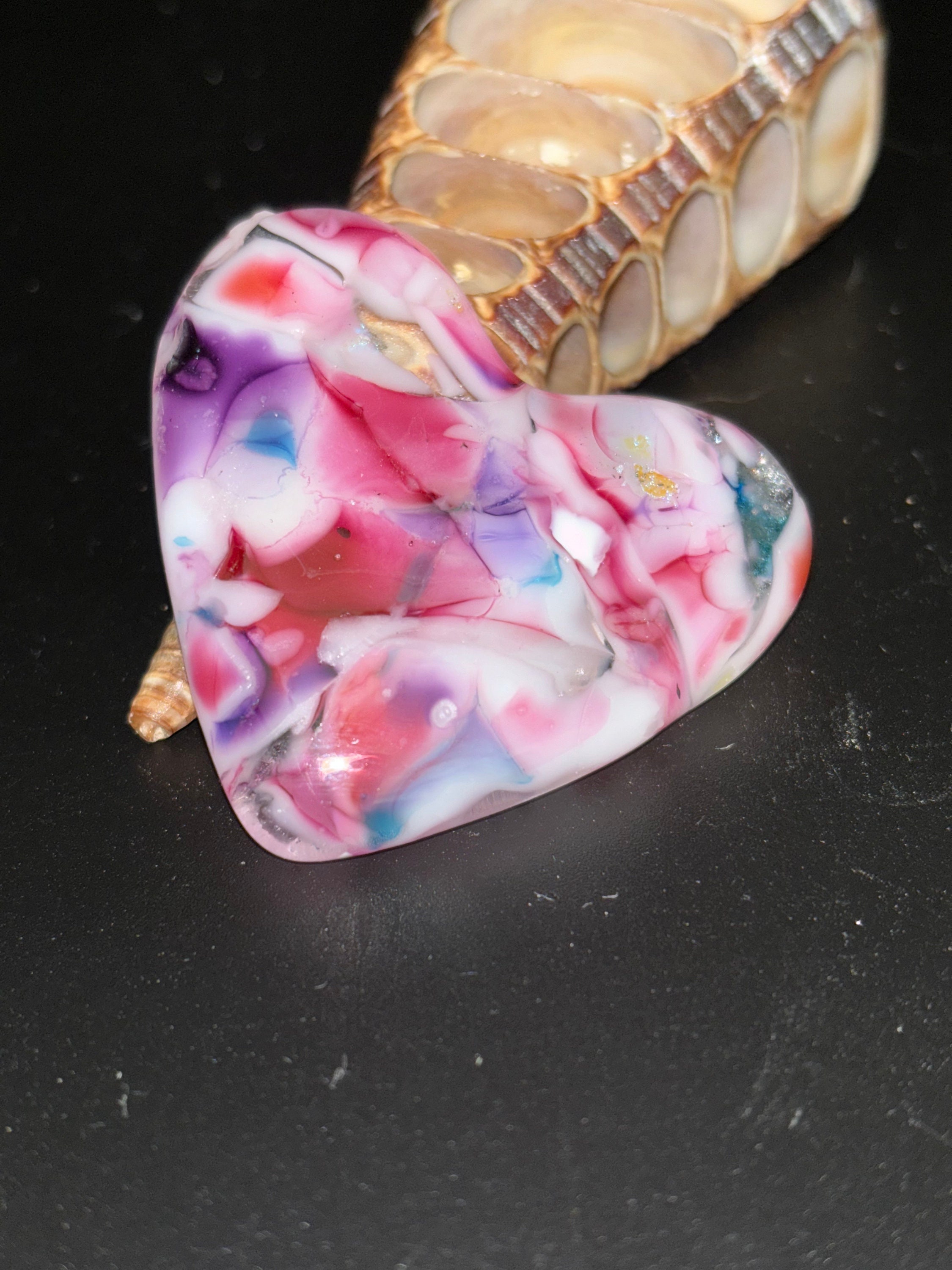 Fused Glass Pocket Heart - Etsy