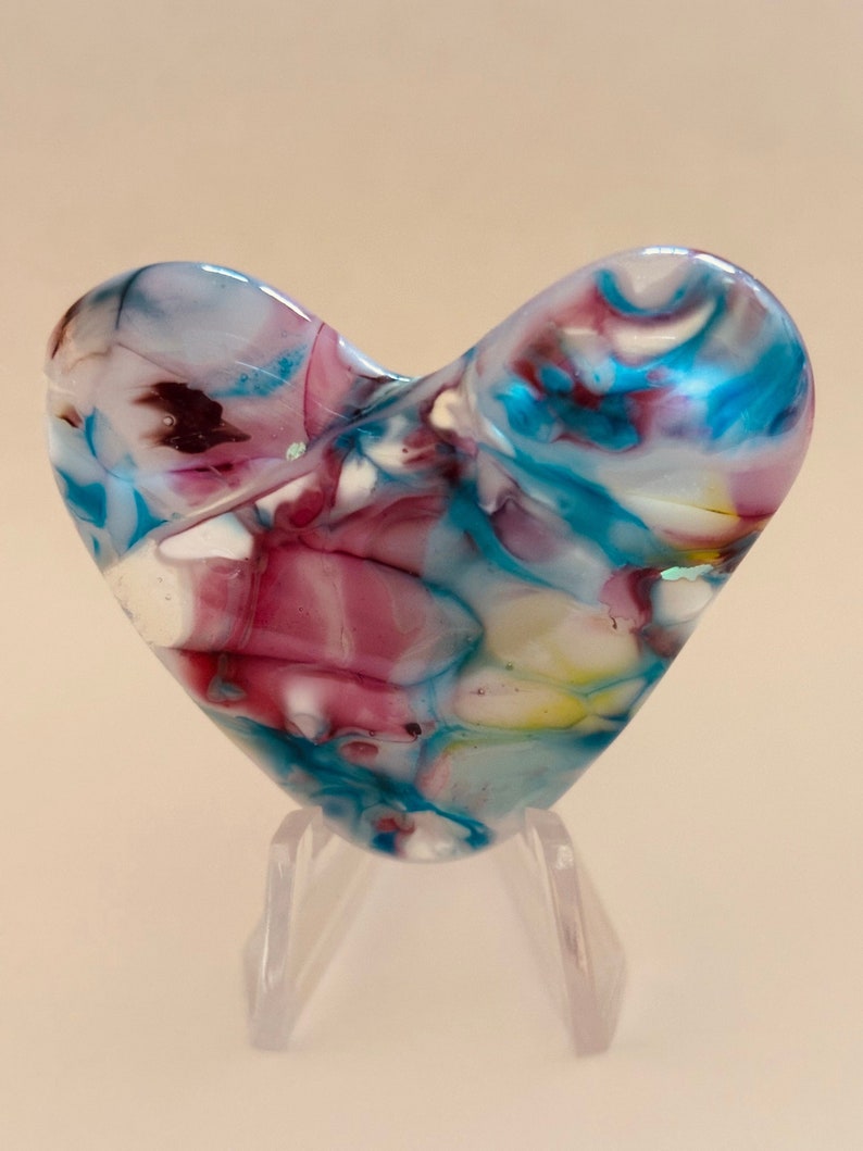 Fused Glass Pocket Heart - Etsy