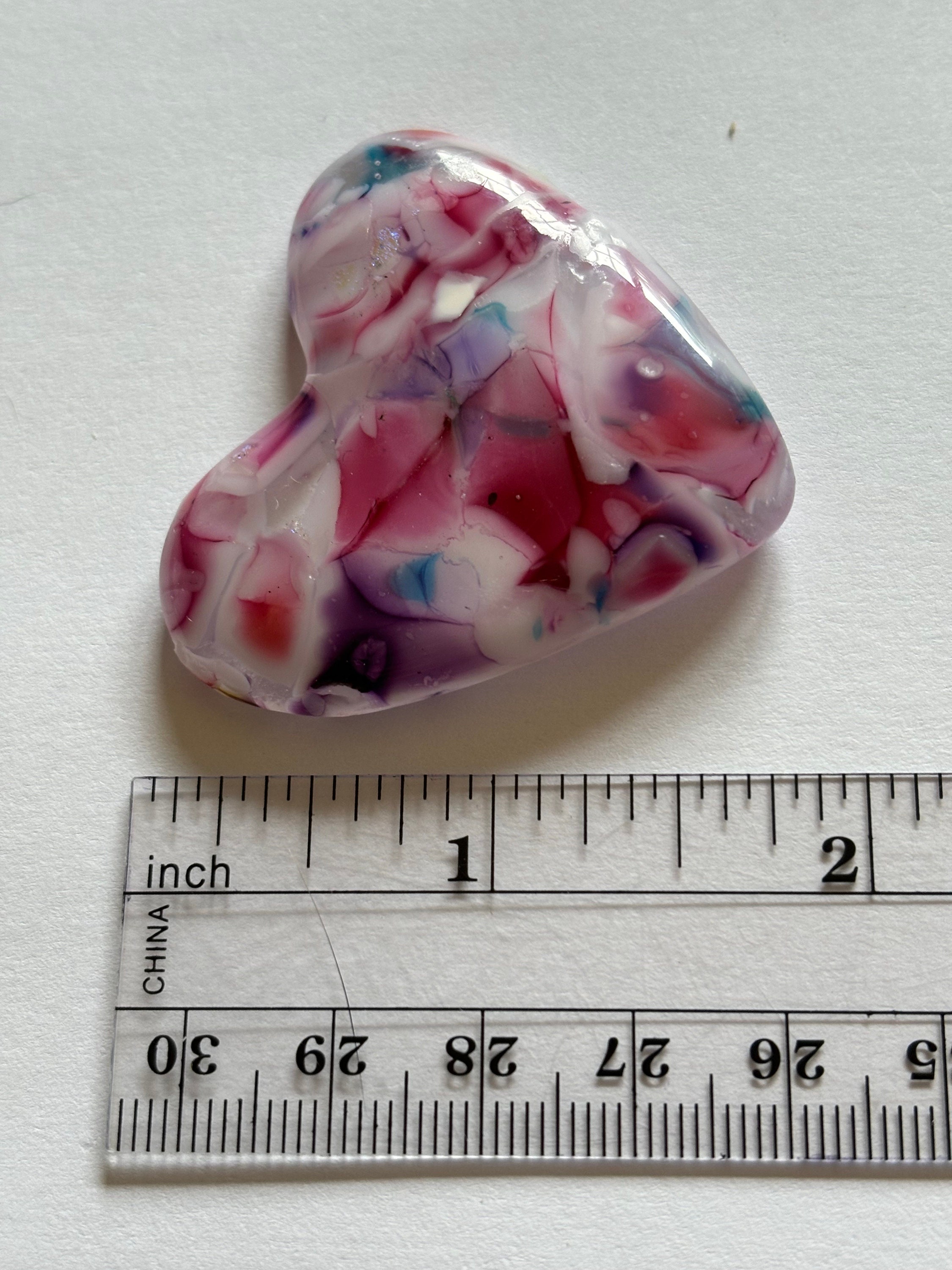 Fused Glass Pocket Heart - Etsy