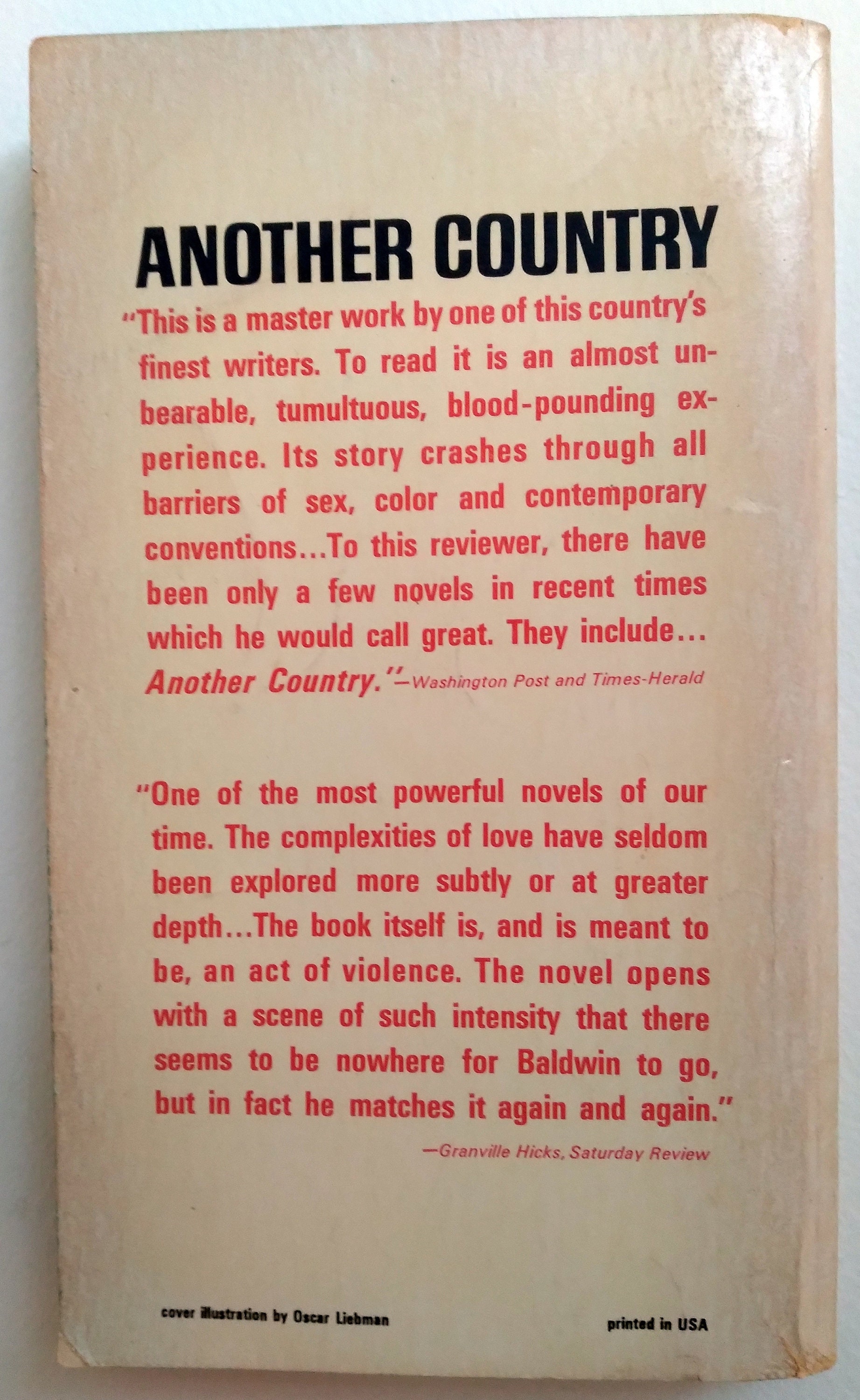 JAMES BALDWIN - Another Country, by James Baldwin, 1963, First Dell ...