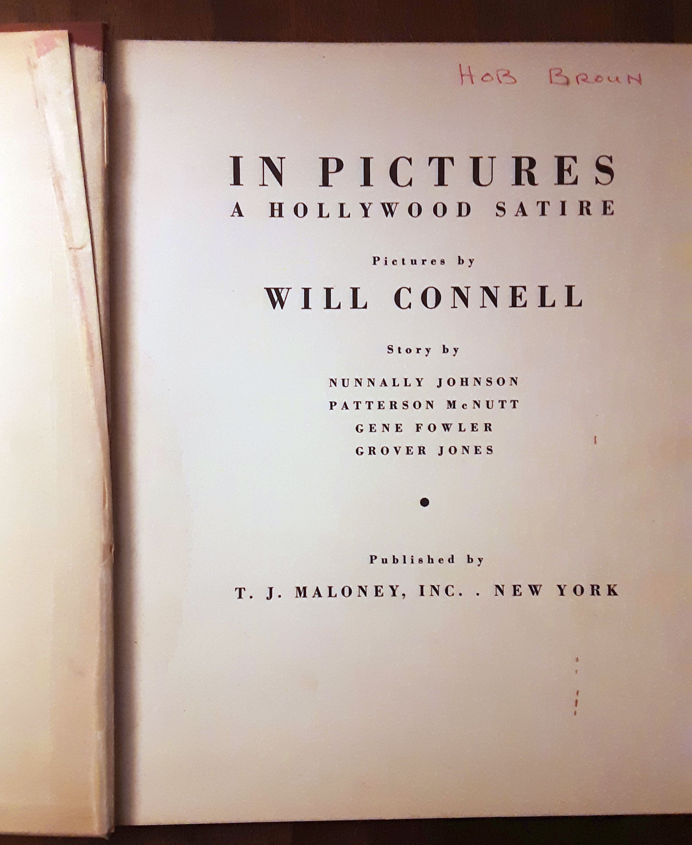 IN PICTURES A Hollywood Satire Will Connell 1937 Hardcover - Etsy