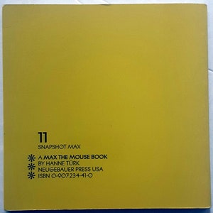 MAX THE MOUSE - Snapshot Max, by Hanne Turk, 1984, No. 11 in the Series ...