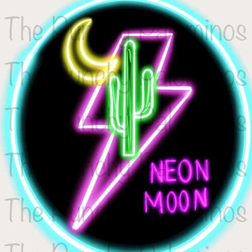 Neon Moon Western Svg Digital Download Neon Moon Digital - Etsy