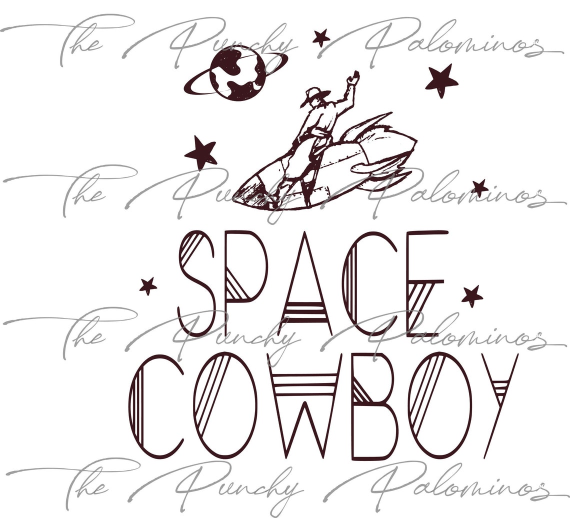 Space Cowboy Western Digital Download | Etsy