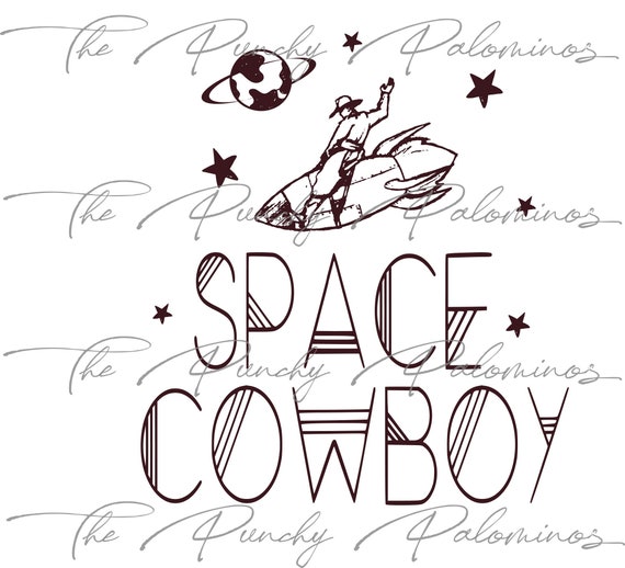 Space Cowboy Western Digital Download | Etsy
