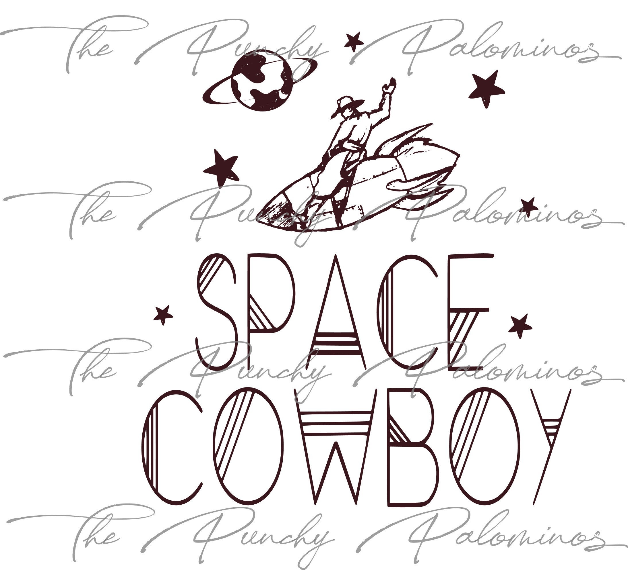 Space Cowboy Western Digital Download | Etsy