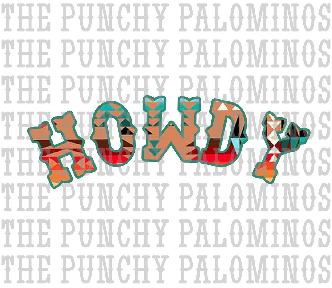 Aztec Turquoise Western Howdy Digital Download - Etsy