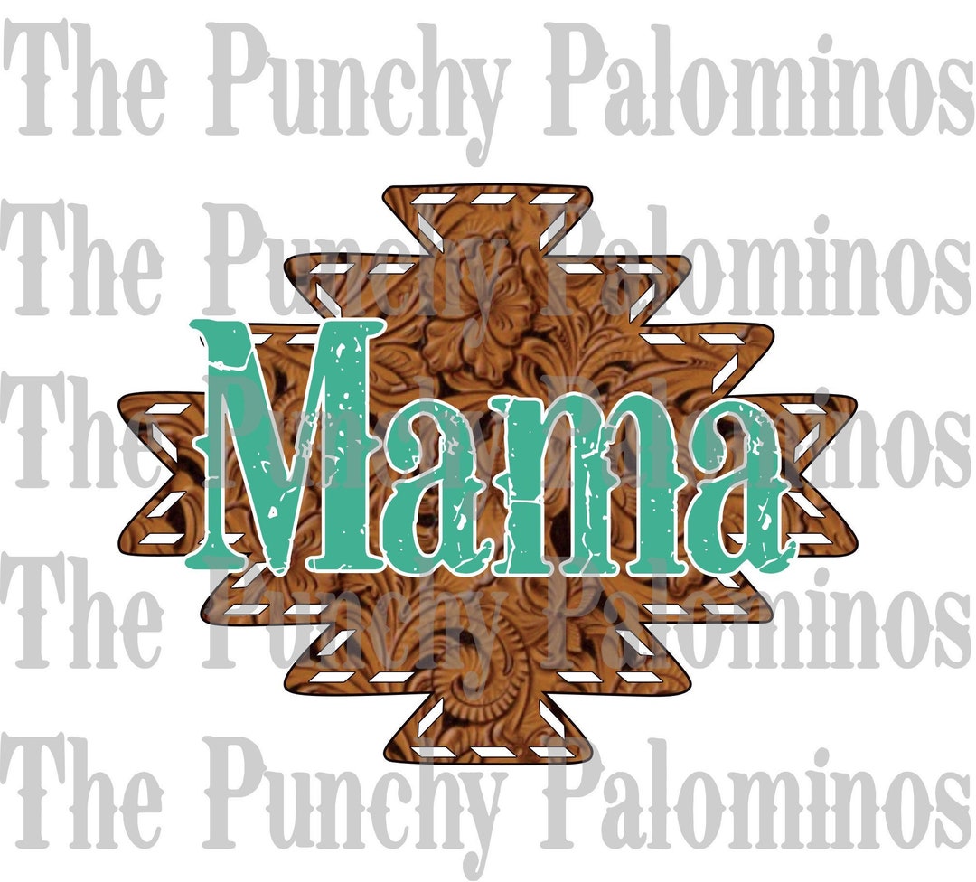Tooled Leather Buckstitch Mama Aztec Digital Download - Etsy