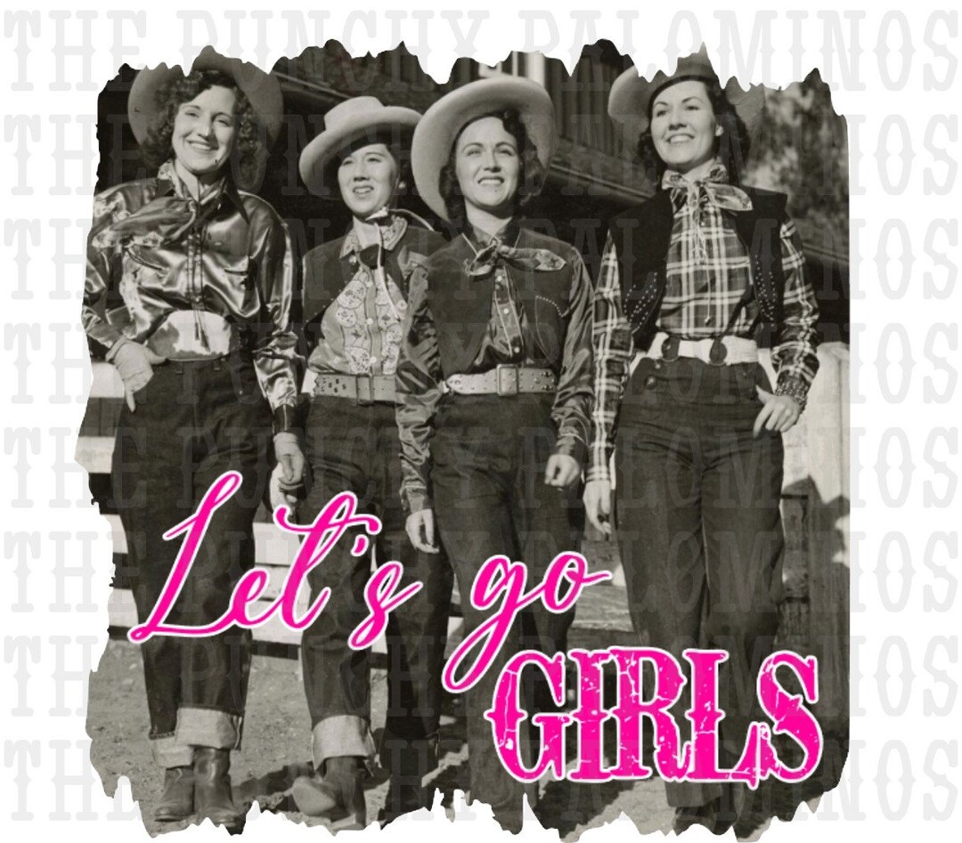 Let's Go Girls Western Vintage Cowgirl Digital Download - Etsy