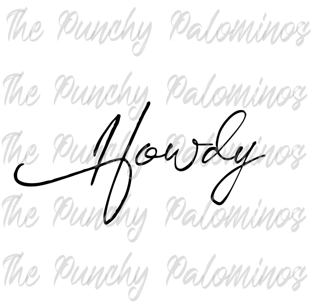 Howdy Western Digital Download - Etsy