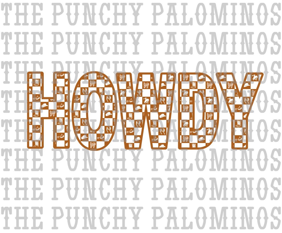 Western Checker Board Howdy Digital Download - Etsy