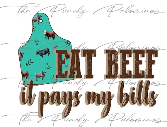 Eat Beef Branded Cattle Tag Western Digital Download - Etsy