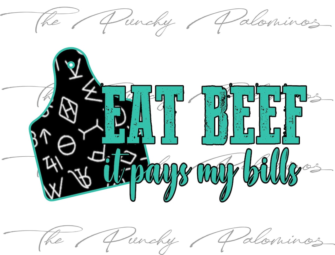 Branded Eat Beef Cattle Tag Western Digital Download - Etsy
