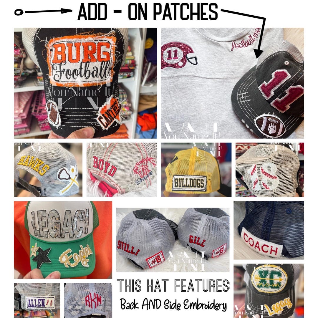 Add on Hat Embroidery (hat Side, Back or Bill) - Etsy