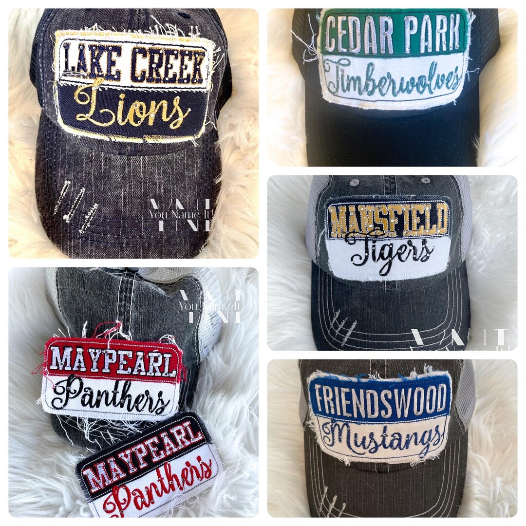 School Spirit Colorblock Hat (0004) - Etsy