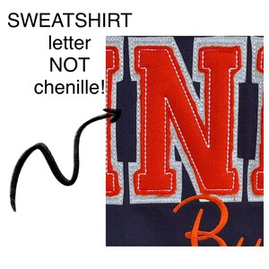 Custom Applique Spirit Tee Collegiate Style Font Double Layer Font ...