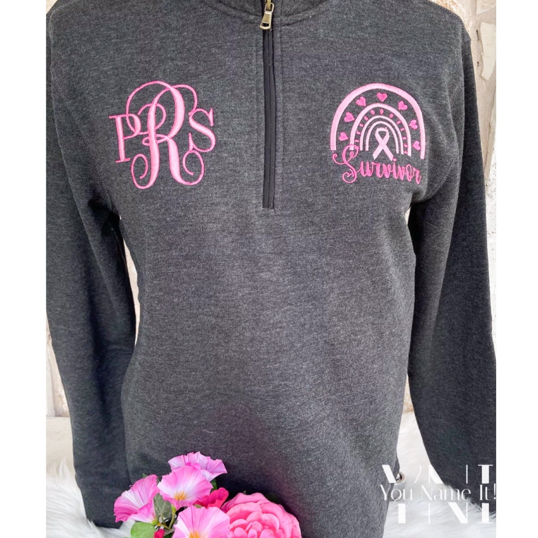 Breast Cancer Survivor or Fighter 3/4 Zip or Full Zip Jacket - Etsy