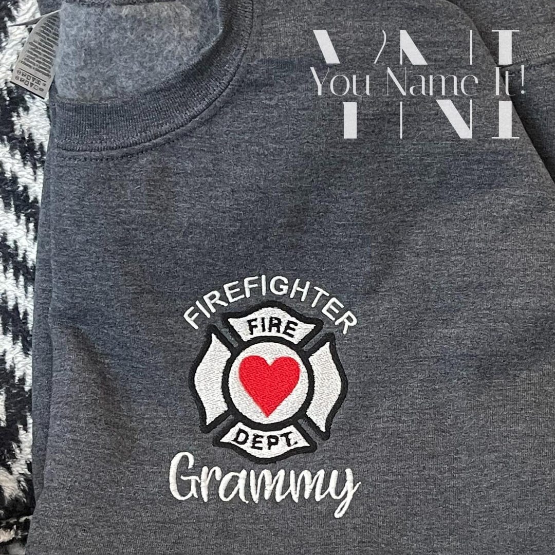 Firefighter Left Chest Emblem Wife | Mom | Dad | Other - Etsy